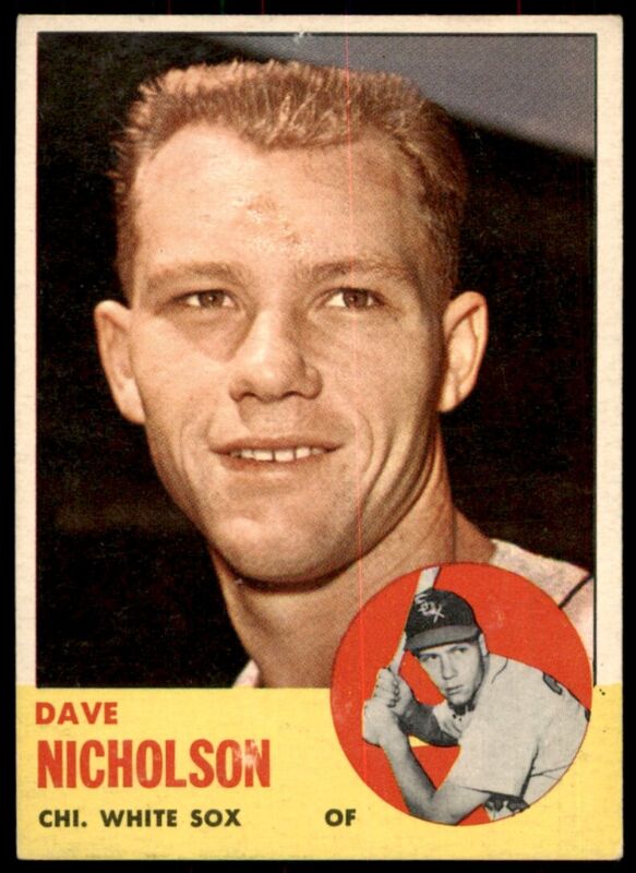 1963 TOPPS DAVE NICHOLSON 234 EXMT BASEBALL CHICAGO WHITE SOX – Vintage ...