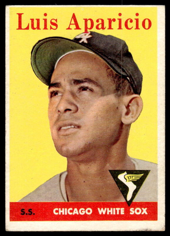 1958 TOPPS LUIS APARICIO 85 VG TEAM NAME IN WHITE LETTERS CHICAGO WHIT ...