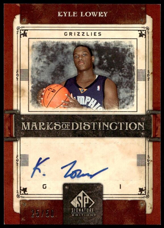 2006 SP SIGNATURE KYLE LOWRY MD-CS MT AUTOGRAPH RC ROOKIE 25/50 GRIZZL ...