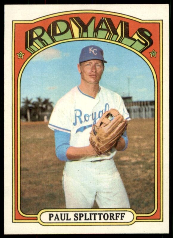 1972 TOPPS PAUL SPLITTORFF 315 NRMT BASEBALL KANSAS CITY ROYALS ...