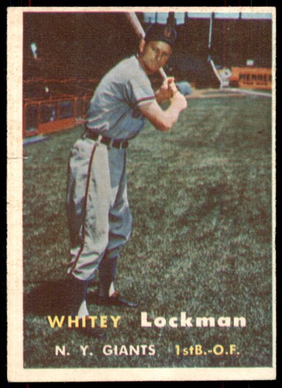 1957 TOPPS WHITEY LOCKMAN 232 VG BASEBALL NEW YORK GIANTS – Vintage ...