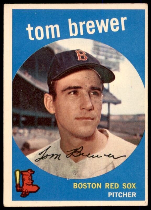 1959 TOPPS TOM BREWER 55 VG-EX BASEBALL BOSTON RED SOX – Vintage Card ...