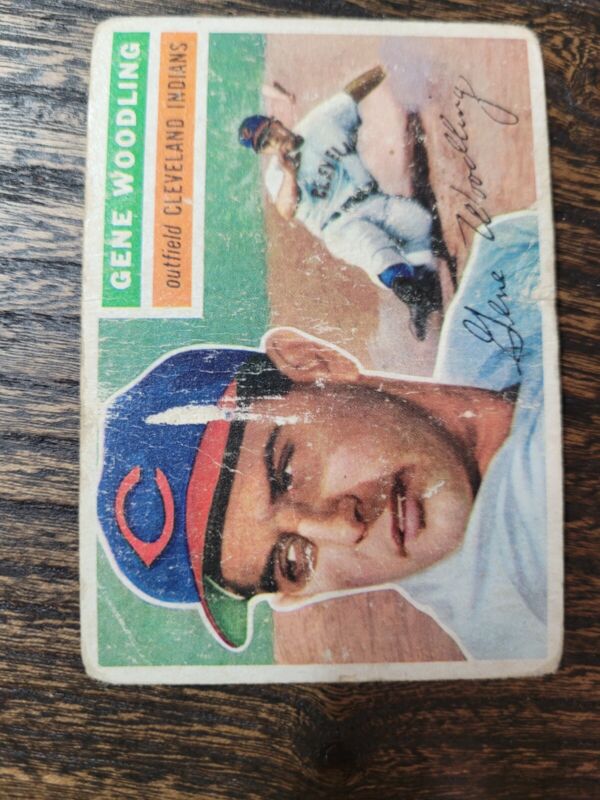 1956 TOPPS GENE WOODLING 163 BASEBALL CLEVELAND INDIANS – Vintage Card ...